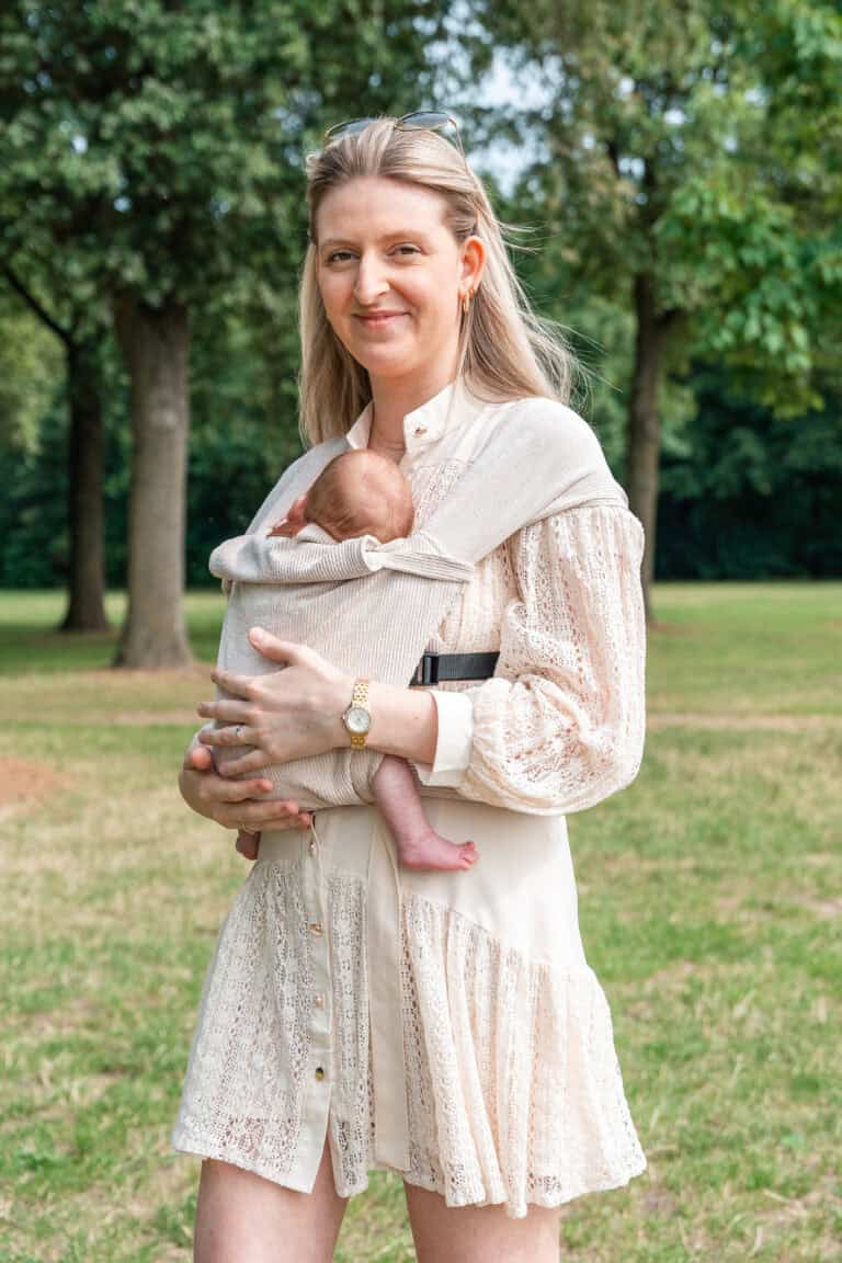 Tiny Click - 2nd hand - Rib Almond Sand - Ergonomic baby carriers from ByKay.com